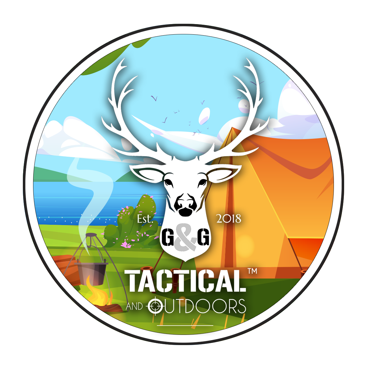 GGTO Camping Theme 3" Matte Laminate Sticker – G&G Tactical and Outdoors