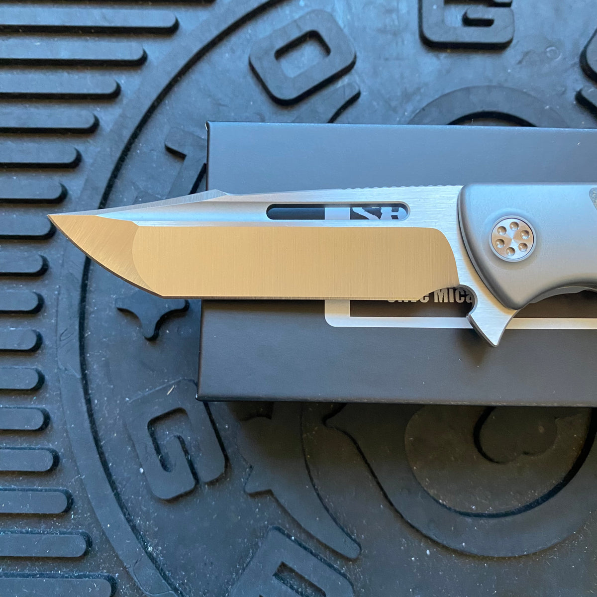 Sharp By Design Mini Evo Flipper 3.25" Satin Harpoon OD OLIVE MICARTA ...